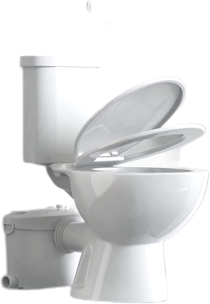 600W Upflush Toilet for Basement with Pump & AC Vent | Macerating ...