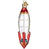 Amazon.com: Old World Christmas Toy Rocket Ship Glass Blown Ornament ...