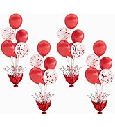 Amazon.com: 2 Set Red Balloon Table Centerpieces for Birthday Parties ...
