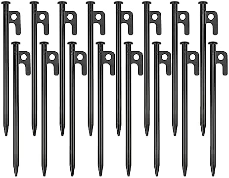 Amazon.com : Blulu 24 Pcs 8/12/16 Inch Tent Stakes Heavy Duty Steel ...