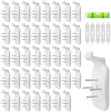 HLIWS Picture Fixing Kit - 40 Pcs Picture Hanging Kit for Hard Walls ...