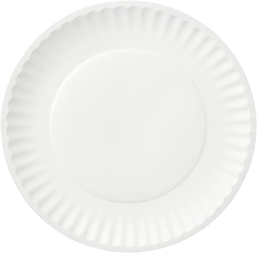 Amazon.com: Uncoated Round Paper Plates, 9 Inch, 50 Count – Sturdy ...