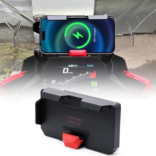 Amazon.com: FWXEOZ Phone Holder for Motorcycle with Wireless Charge ...