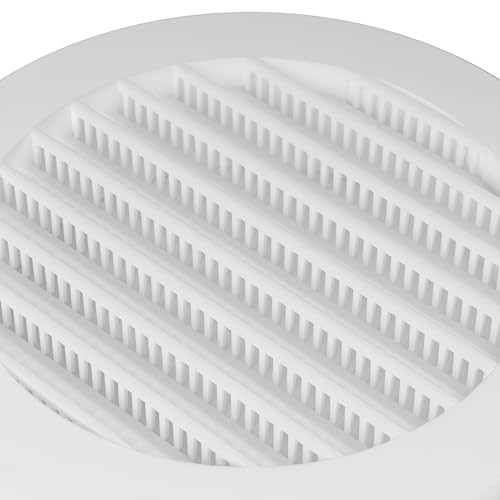 4” Inch / 100 mm Plastic Vent Cover White – Round Soffit Vent – Exhaust ...