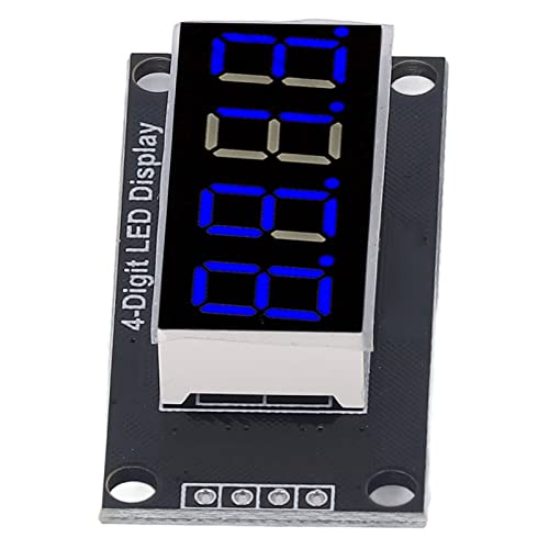4 Digit Tube LED 7 Segment Display TM1637 Driver Digital Optoelectronic Module Blue 0.36in PCB ...