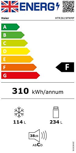 Haier Combi Fridge Freezer, Platinum Inox, 59.5 cm : Amazon.co.uk: DIY ...