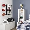 Amazon.com: Wallniture Sporta Wall Mount Football Rack, Ball Holder ...