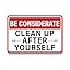 Amazon.com: Be Considerate Clean Up After Yourself Sign for Bathroom ...