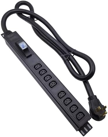 Data Center 240V 50Amp Server Cabinet L6-50P 8 Outlets IEC C13 PDU ...