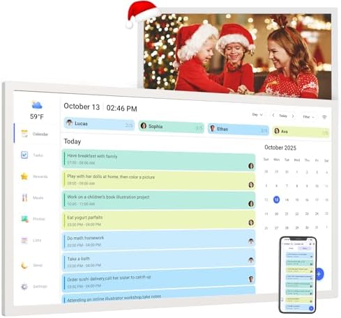Amazon.com: 32" Digital Calendar Digital Frame for Family Schedules ...