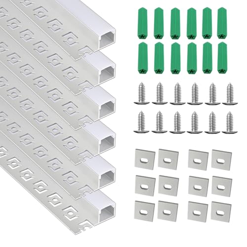 YeaLunong Plaster-in LED Channel Trim Edge Tile LED Strip Aluminum ...