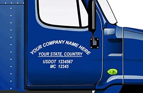 Amazon.com: Custom Truck Decal Set of 2 Custom US DOT Trucking Sticker ...