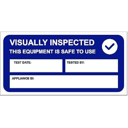 Visual Inspection PAT Test Labels Electrical safety sign - Self ...