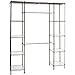 Amazon Basics Expandable Metal Hanging Storage Organizer Rack Wardrobe ...