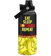Amazon.com: Softball Gift Water Bottle With Lid, 32oz Insulated ...