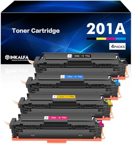 Lot de 4 cartouches de toner 201 x 201 A de remplacement pour HP 201A ...