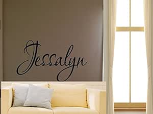 Amazon.com: Jessalyn Boys Girls Room Nursery Baby Kids Name Vinyl Wall ...