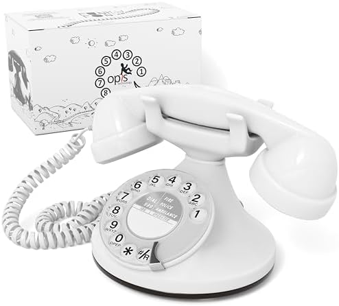 Sangyn Classic Retro Telephone Vintage Style Cord Phone with Push ...