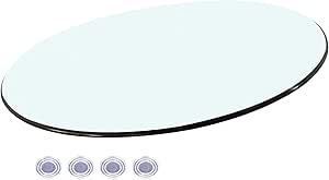 Amazon.com : V3VOGUE Glass Table Top Glass Cover Round Glass Dining ...