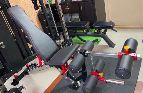 Adjustable Bench with Leg Extension, Leg Curl and Prechure Curl ...