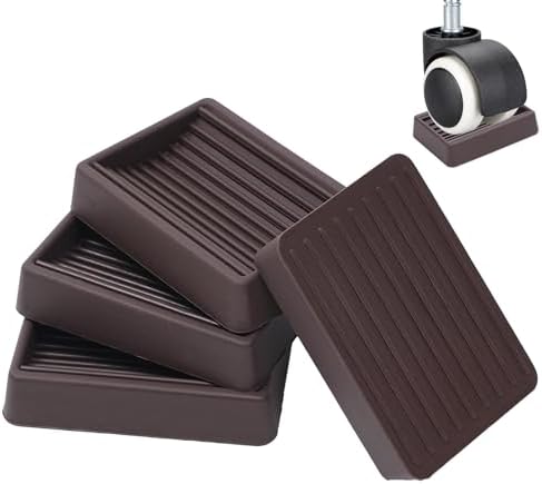 iPrimio Furniture Bed Wheel Stopper, Solid Rubber Caster Cups for ...