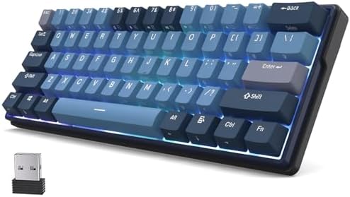 Tezarre TK63 Pro Bluetooth/2.4G/USB Wired 60% Mechanical Gaming ...