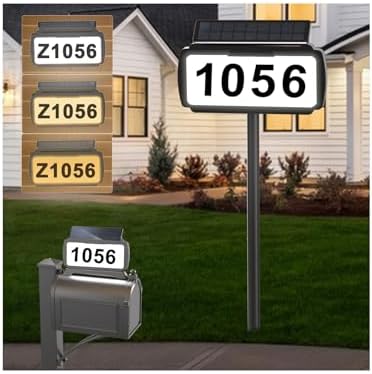 Amazon.com: Solar Address Sign Light, Double-Sided LED Illuminated ...