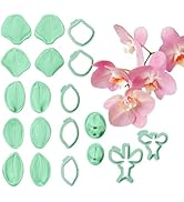 Amazon.com: Fondant Flower Leaf Veining Molds Set 2 Pair Molds with 2 Cutters, Gum Paste ...
