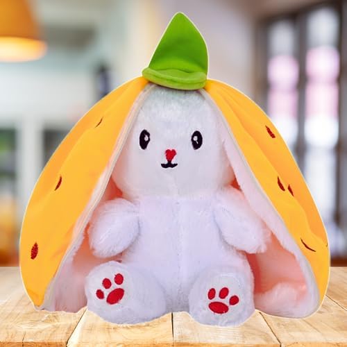 Buy DIKANG Strawberry Bunny Soft Toy, Rabbit Soft Toys with Zipper ...