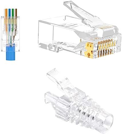 Cat6 RJ45 Ends, CableCreation 50-Pack Cat6 Connector, Cat6 / Cat5e RJ45 ...