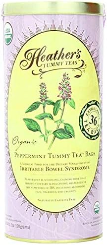 Amazon.com: Heather's Tummy Teas Organic Peppermint Tea for IBS, 36 ...