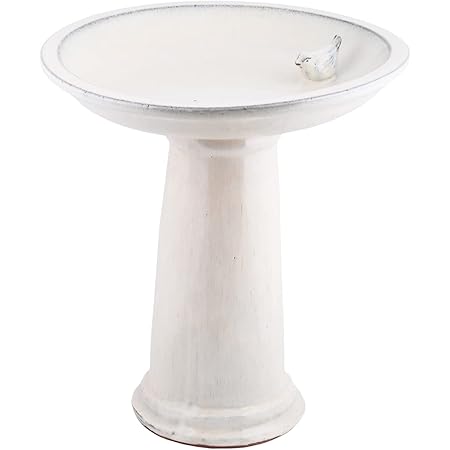 Amazon.com: Esschert Design FB424 Bath on Pedestal with Bird, Ceramic ...