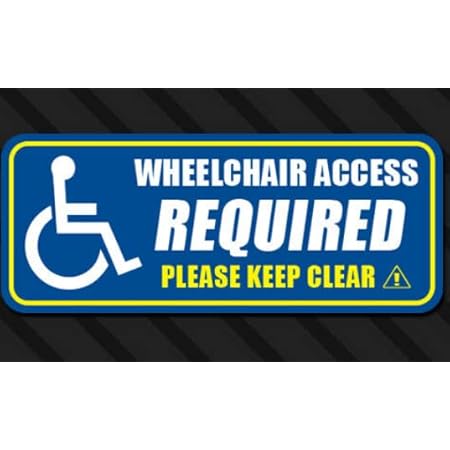 Amazon.com - Handicap Wheelchair Access Sticker Vehicle Decal Disabled ...
