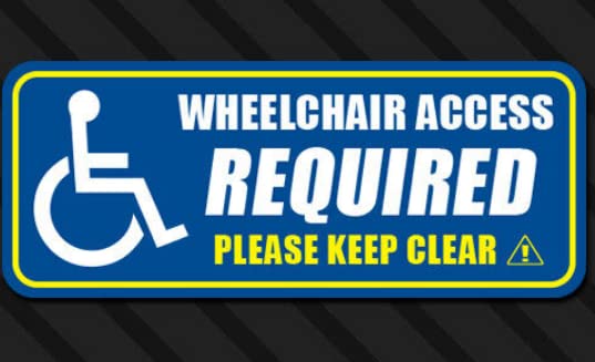 Amazon.com - Handicap Wheelchair Access Sticker Vehicle Decal Disabled ...