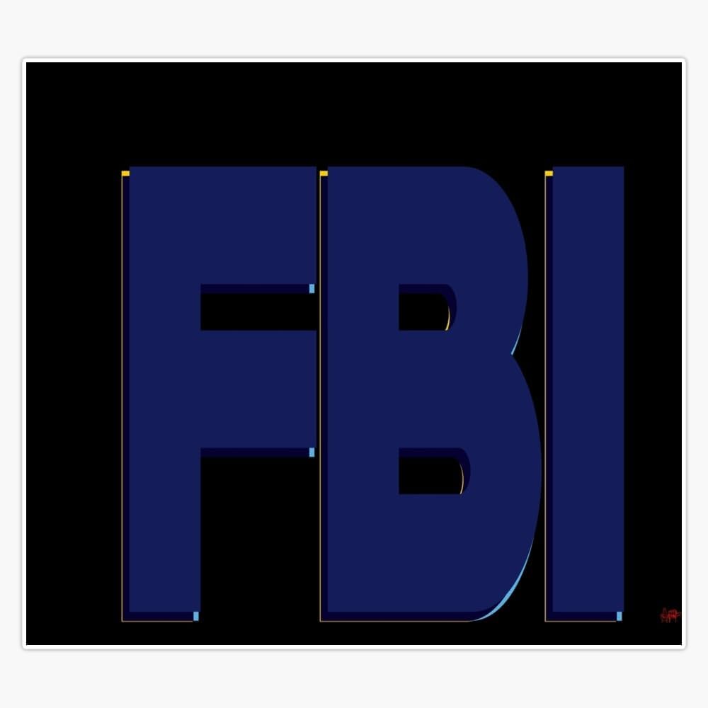 Amazon.com - FBI in a Chunky Wide san Serif Text is Prominent & Bold ...