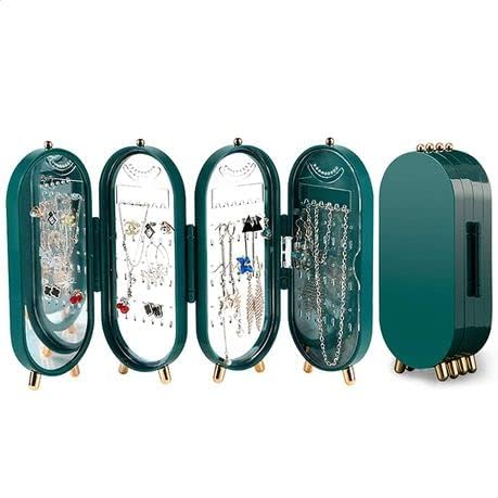 CVM ENTERPRISE Foldable Jewelry Organizer With Mirror Earrings and ...