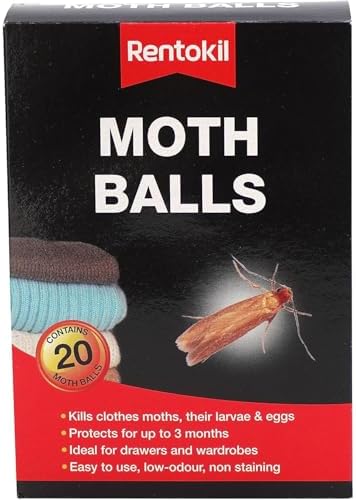 Rentokil RKLPSM97 Moth Balls (Pack of 20), Clear, 10.3x14.5x4.3 cm ...