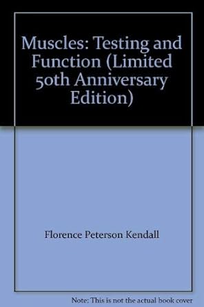 Amazon.com: Muscles: Testing and Function (Limited 50th Anniversary ...