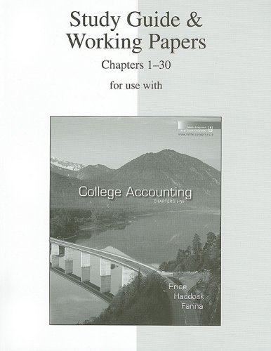 Amazon.com: Study Guide & Working Papers Ch 1-30 to accompany College ...