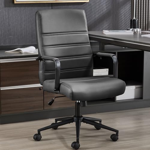Amazon.com: Office Desk Chair Leather, Conference Room Chairs with ...