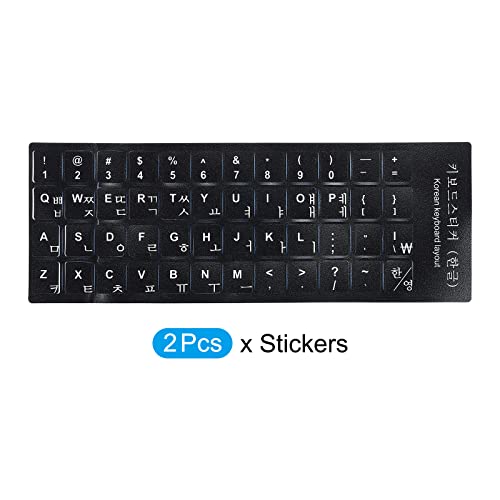 PATIKIL Korean Keyboard Layout Stickers, 2 Pack Universal Keyboard ...