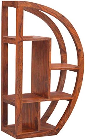 RAJ HANDICRAFT Solid Wood D Shape Book Shelf|Book Rack|Book Cabinet ...