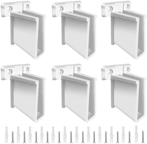 Amazon.com: 16 Pack Wire Shelf End Bracket, White Plastic Closet ...