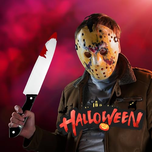 DVOFU Halloween Bloody Knife Prop with Fake Blood Plastic Weapon Fake ...