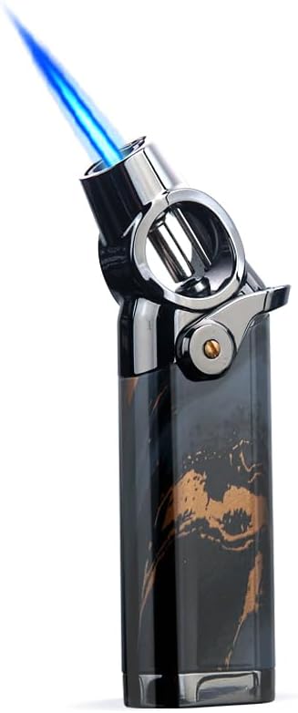 Amazon.com: HONEST Single Jet Flame Butane Lighter Refillable Metal ...