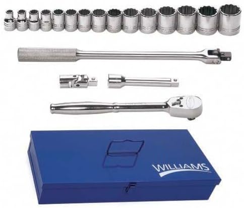Williams WSS-19FTB 19-Piece 1/2-Inch Drive Socket and Drive Tool Set ...