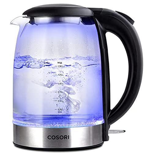Clear Glass Kettles That Features LED Illuminated Display - Internet Eyes