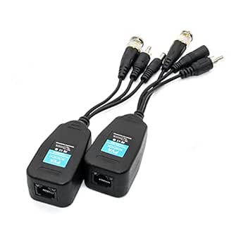Amazon.com : Passive Video Balun Connector 2 Pairs, HD-CVI/TVI/AHD(720P ...