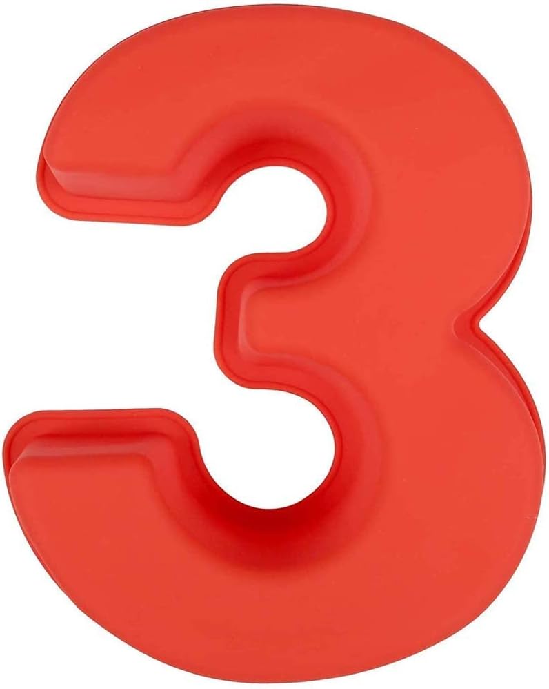 10 Inch Silicone Numbers Cake Molds, 3D Baking Silicone Mould, Large ...
