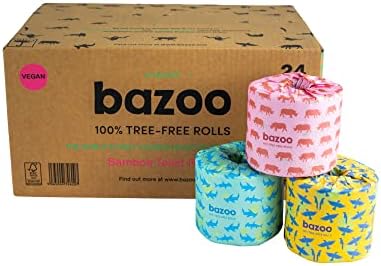 Bumboo Bamboo Toilet Roll 24 Pack | Wrapped Toilet Paper 3 ply, 300 ...